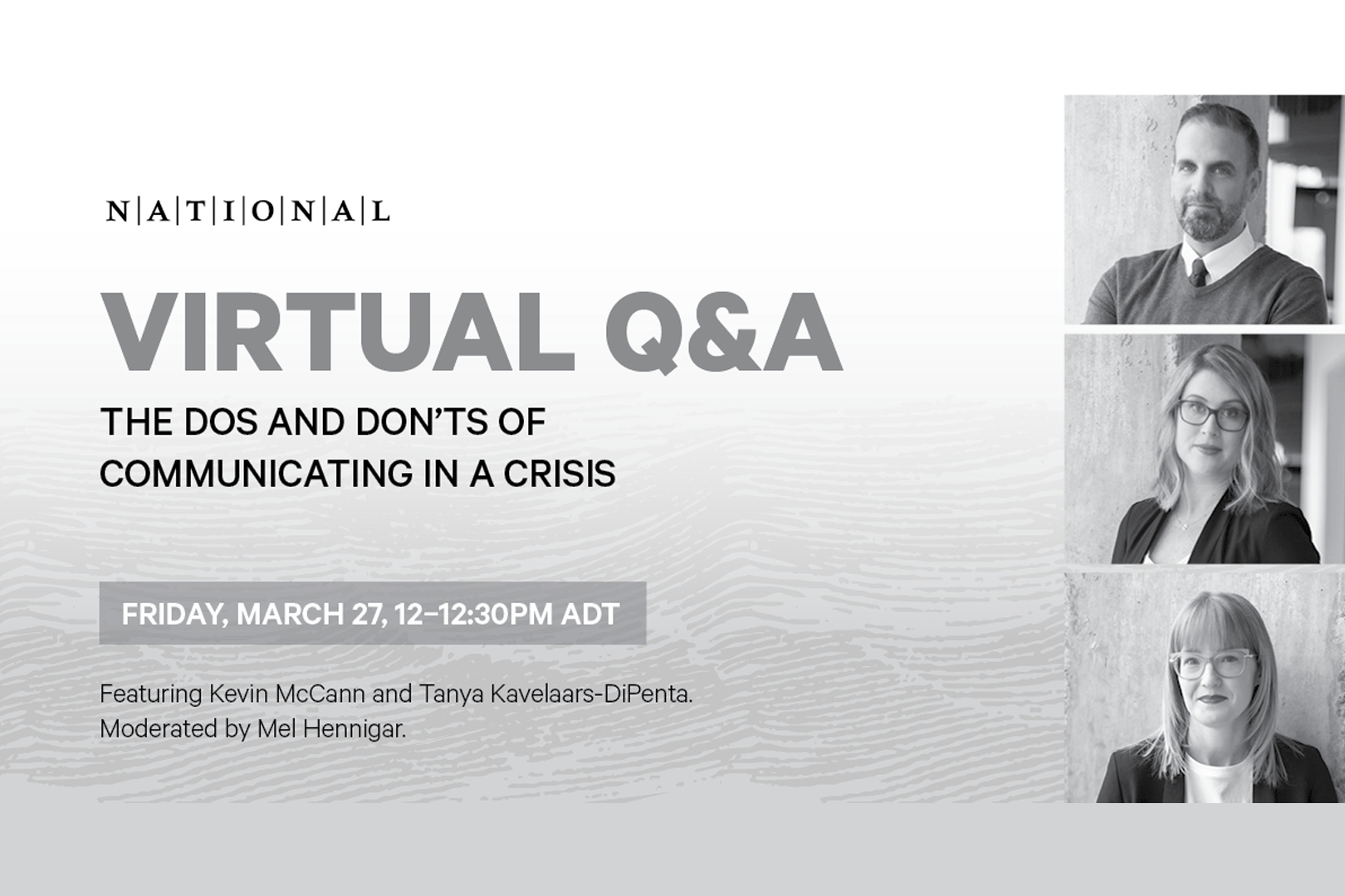 Virtual Q&A : The dos and don’ts of communicating in a crisis | NATIONAL